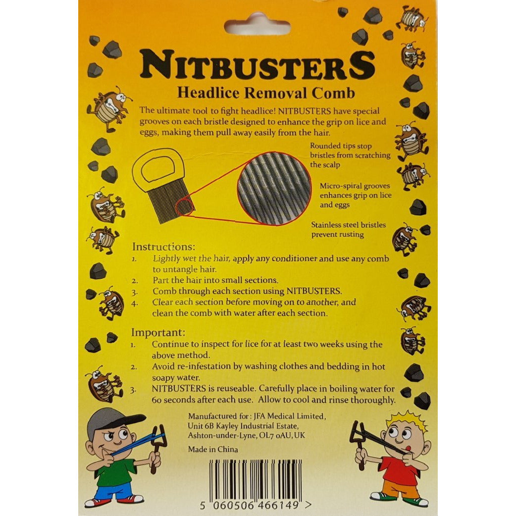 Nitbusters Headlice Nit Removal Comb with Spiral Grooves